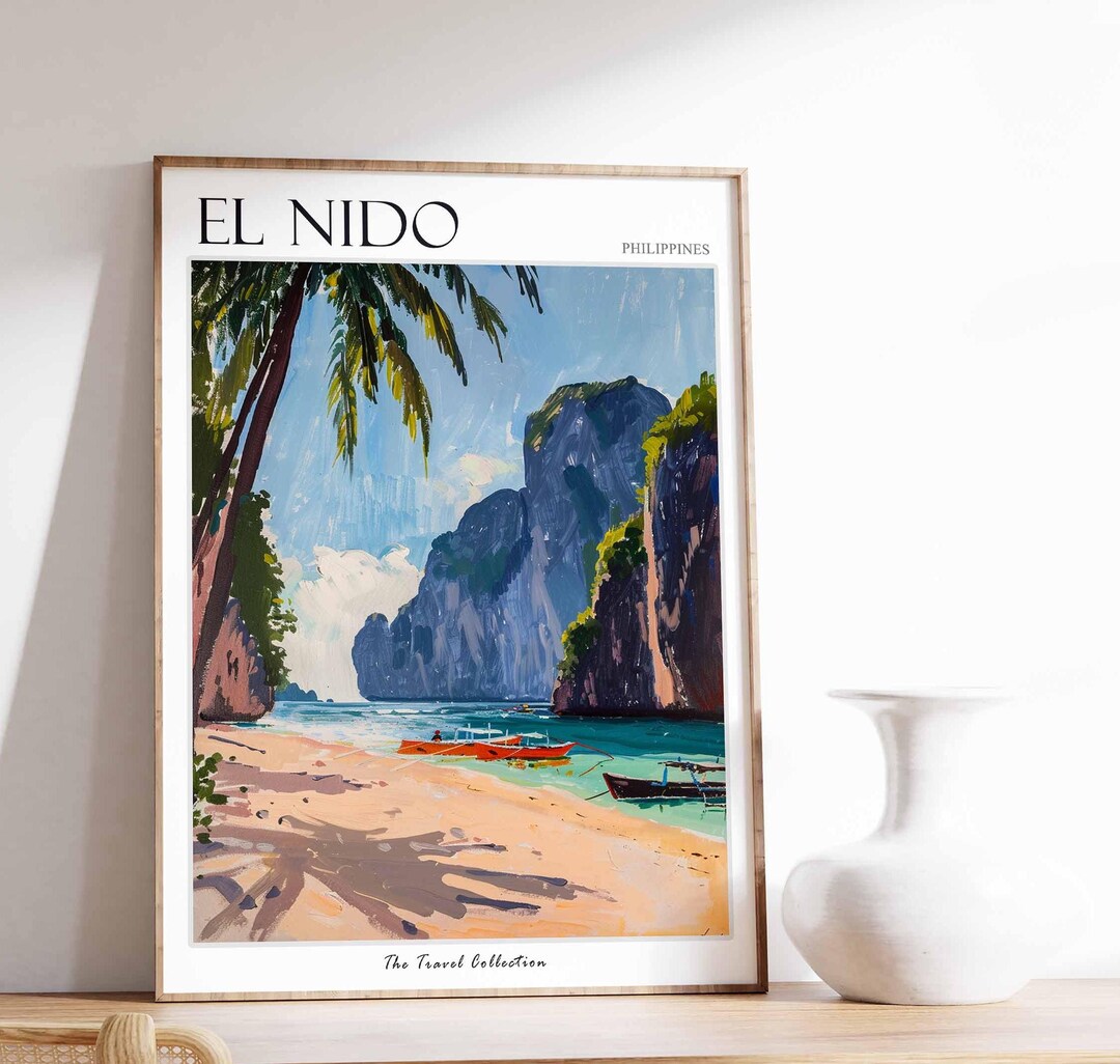 El Nido Poster, Philippines Travel Print, Filipino Decor, Asia Travel ...
