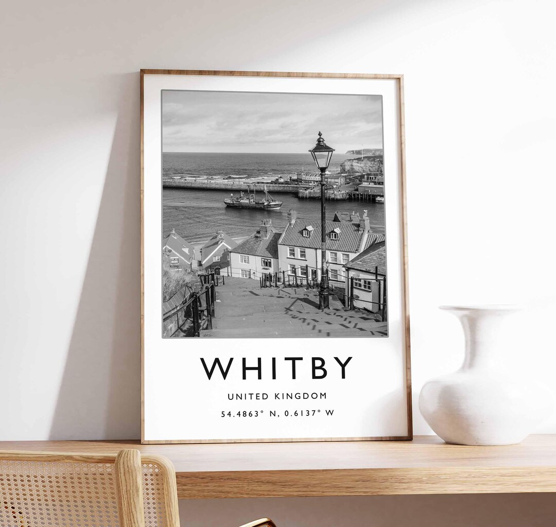 Whitby England Poster: Coastal Town Wall Art - Etsy