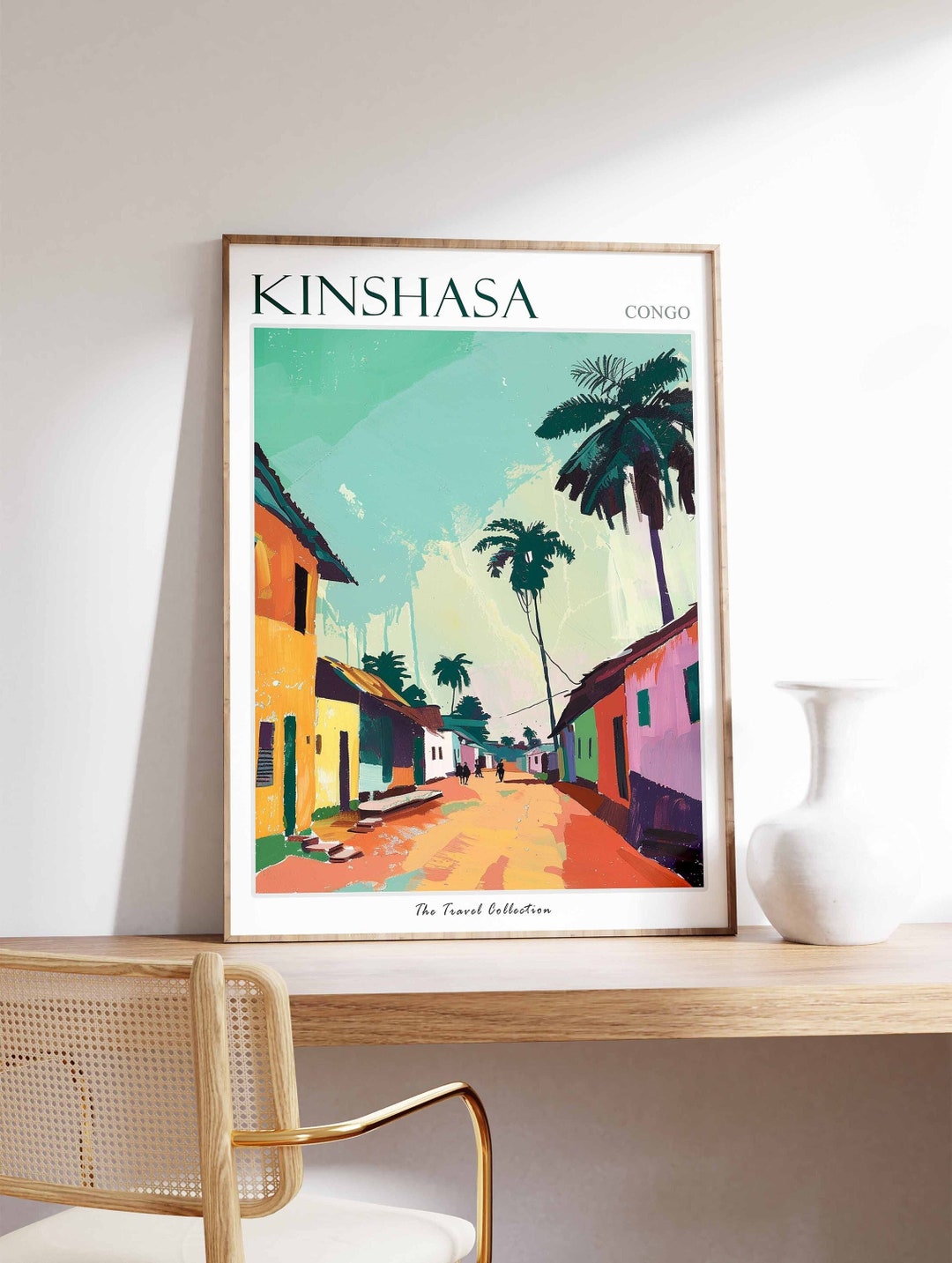 Kinshasa Poster, Kinshasa Travel Print, DRC Travel Poster, African ...