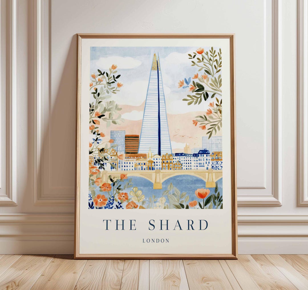 The Shard London Poster: Modern British Architecture Print - Etsy