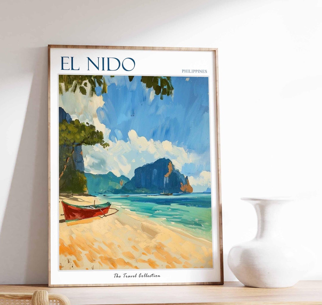 El Nido Poster, Philippines Travel Print, Filipino Decor, Asia Travel ...