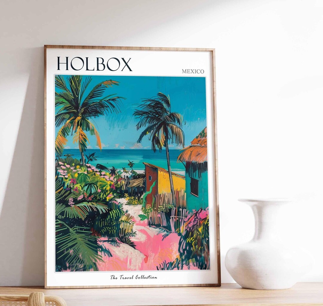 Holbox Poster, Mexico Travel Print, Mexican Decor, North America Travel ...