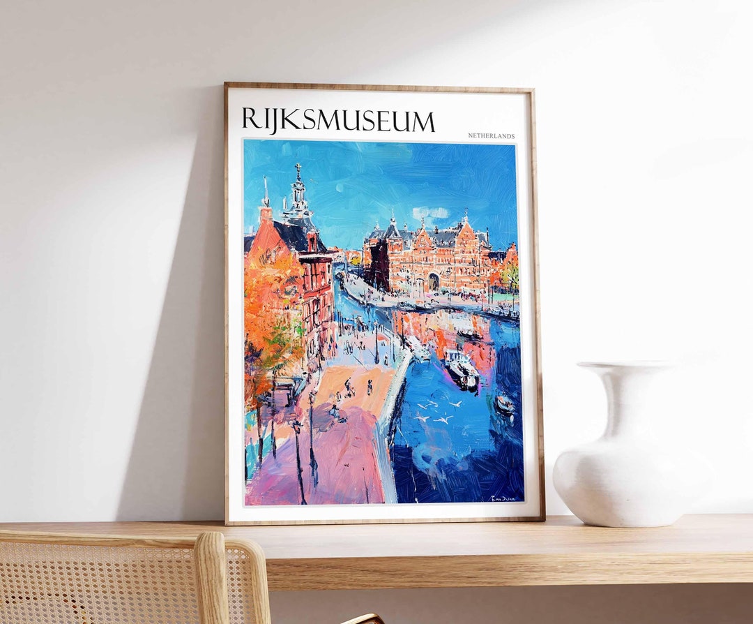 Rijksmuseum Poster, Rijksmuseum Travel Print, Netherlands Travel Poster ...