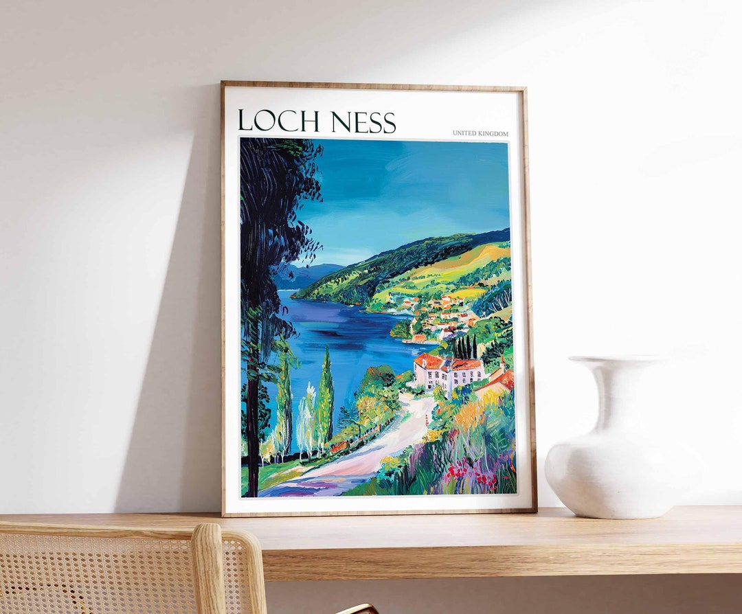 Loch Ness Poster, Loch Ness Travel Print, United States Wall Art ...
