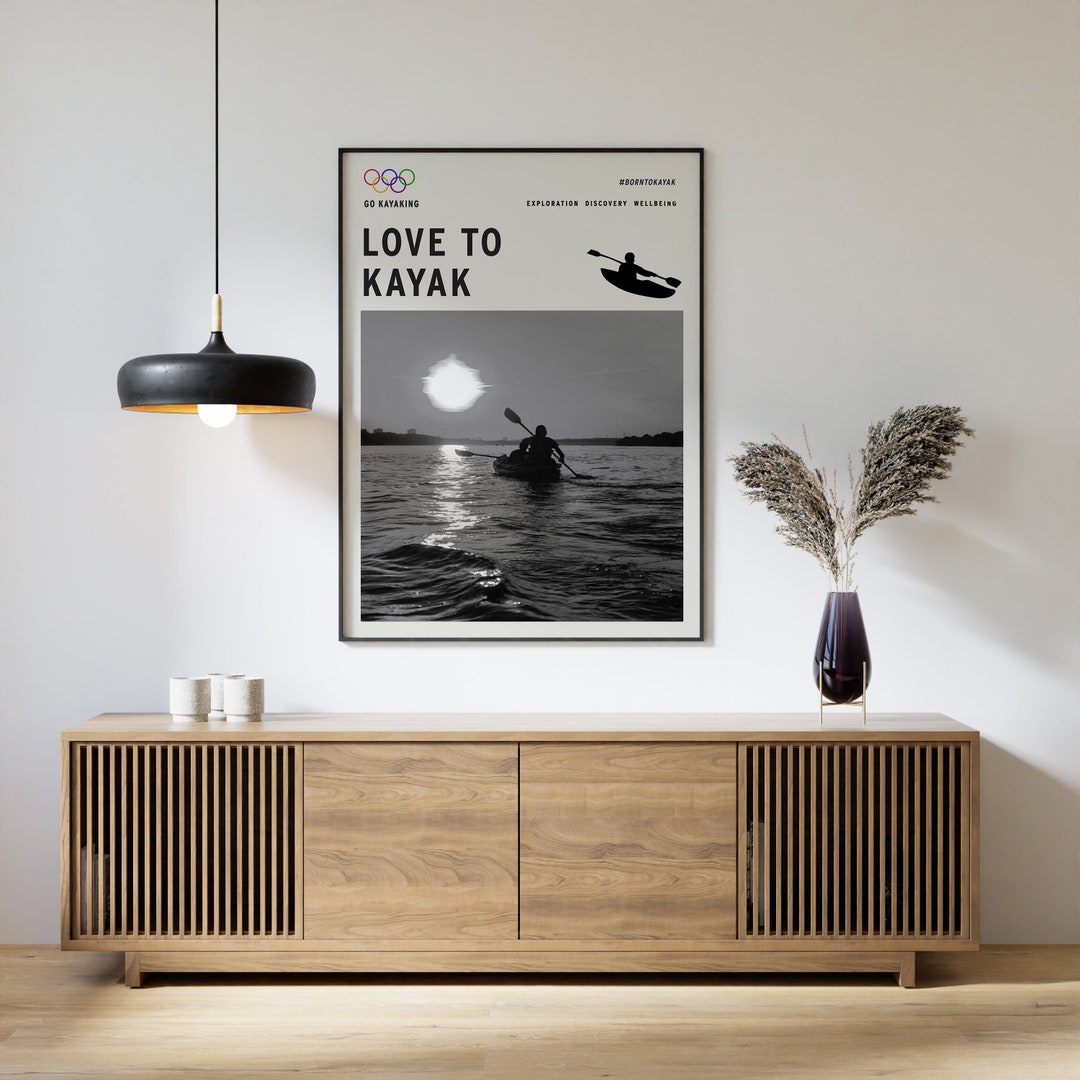 Love to Kayak Poster, Kayaking Print, Kayaking Wall Art , Gift for ...