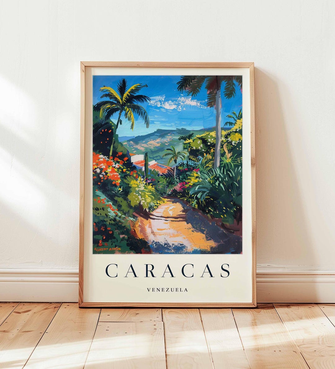 Caracas Venezuela Travel Poster: South America Cityscape Wall Art - Etsy