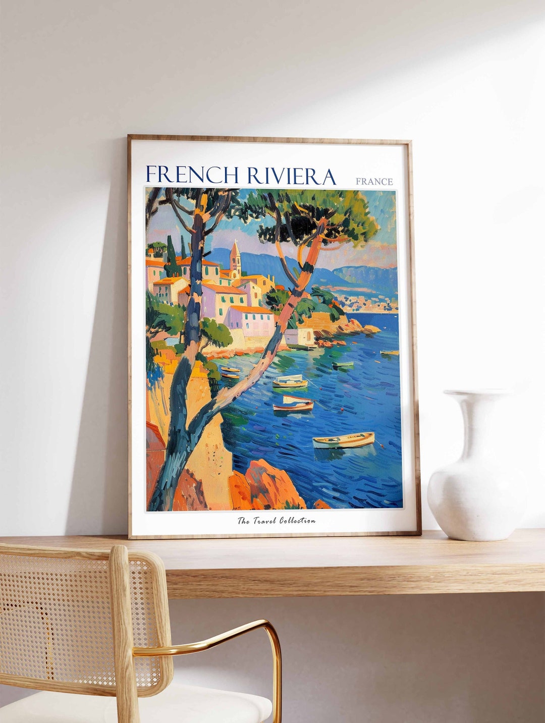 French Riviera Poster, French Riviera Travel Print, French Travel ...
