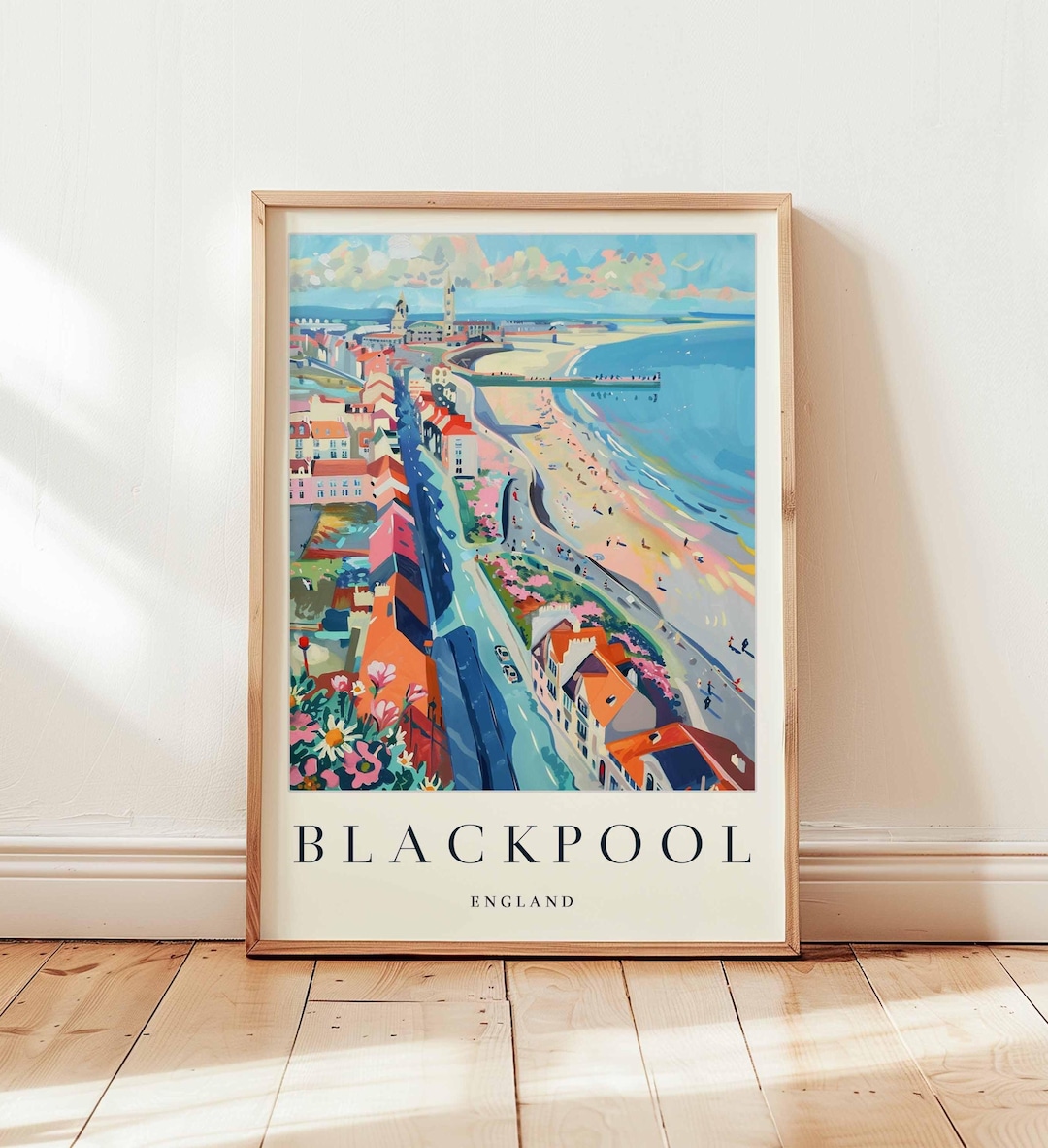 Blackpool Poster, England Travel Print, Lancashire Wall Art, Blackpool ...