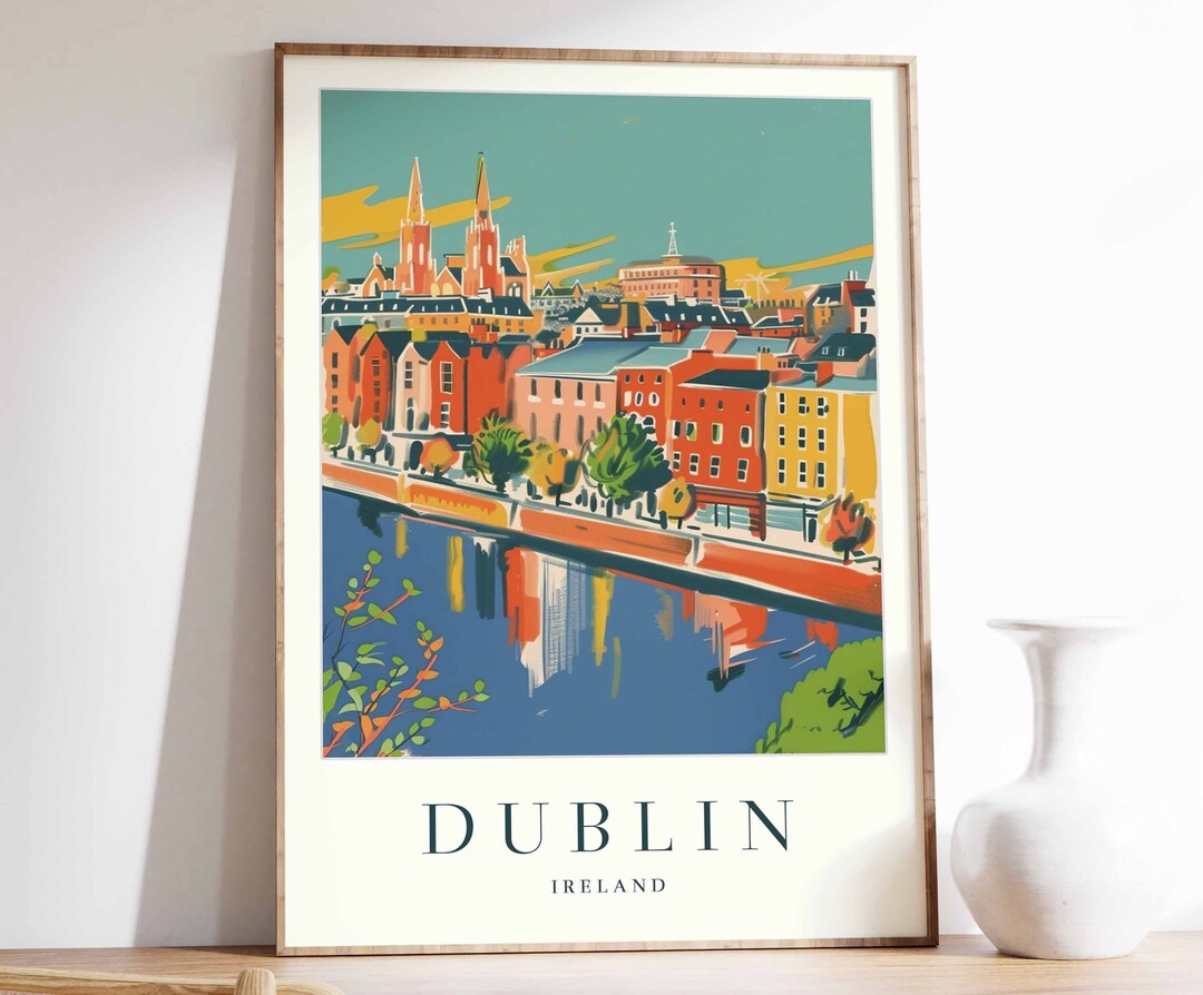 Dublin Poster, Dublin Travel Print, Ireland Wall Art, Irish Travel ...