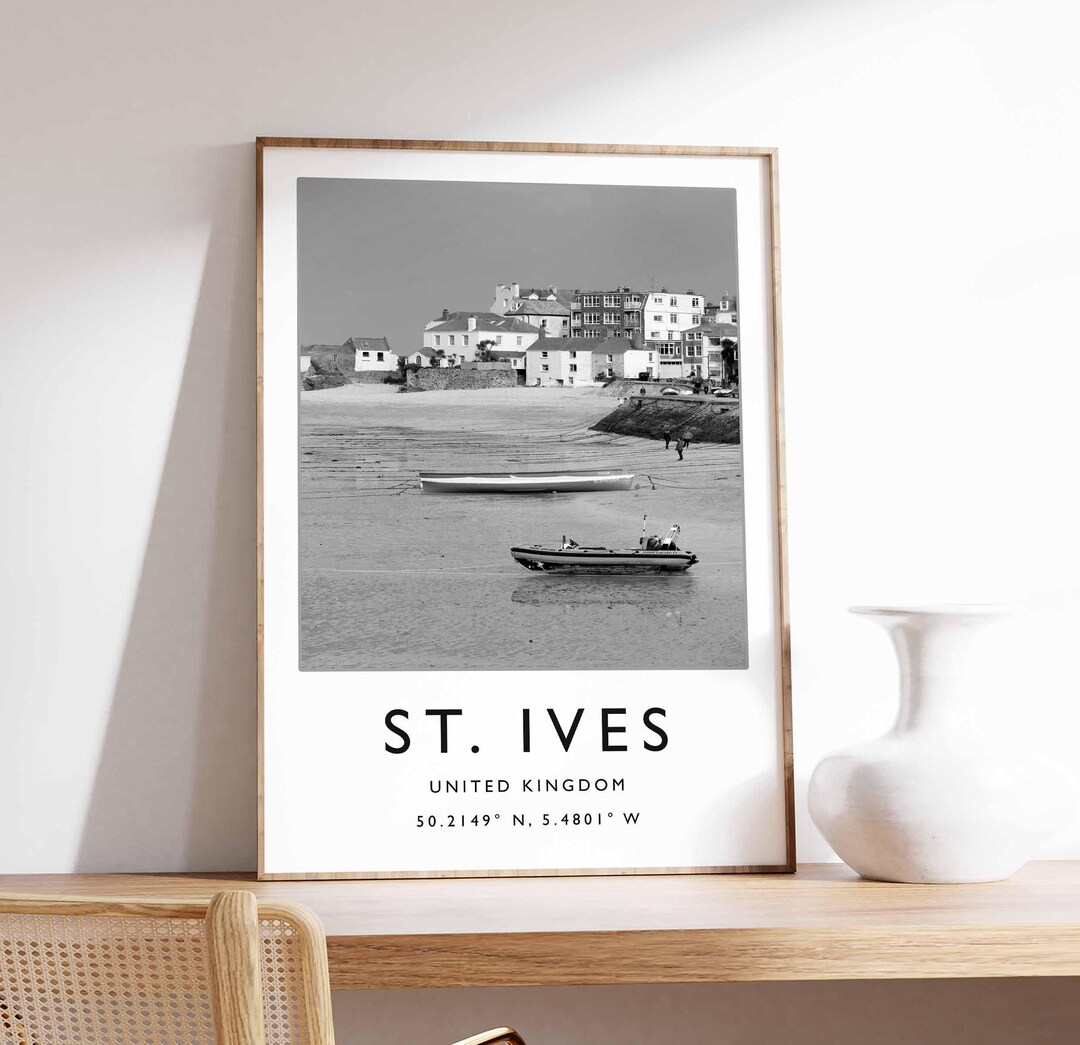 St. Ives Poster, UK Poster, St. Ives Wall Art, St. Ives Print, St. Ives ...