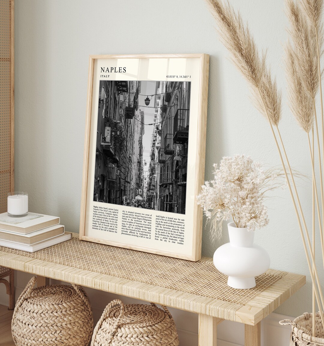 Naples Travel Poster, Naples Travel Print, Italy Travel Poster, Vintage ...