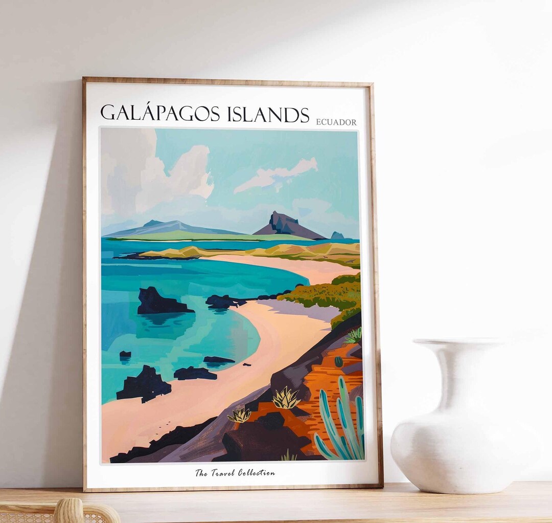 Galápagos Islands Poster, Ecuador Travel Print, South American Decor ...