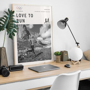 Love to Run Poster, Running Print, Running Wall Art , Gift for Runner ...