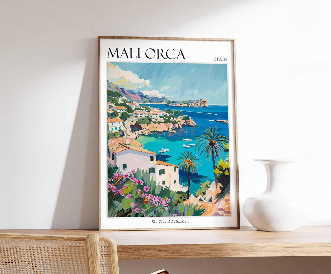 Mallorca Poster, Spain Travel Print, Spanish Decor, Europe Travel ...