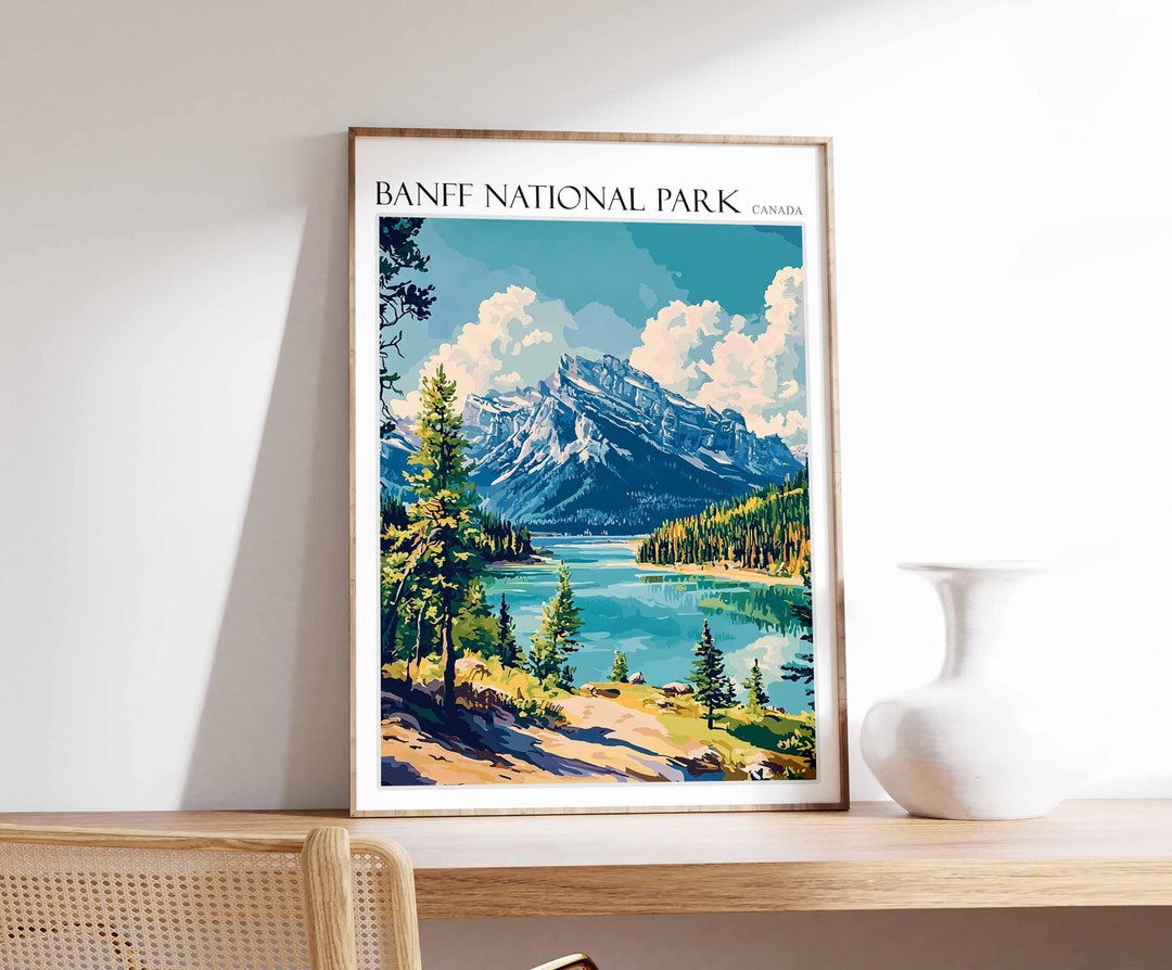 Banff National Park Poster, Banff National Park Art, Canadian Travel ...
