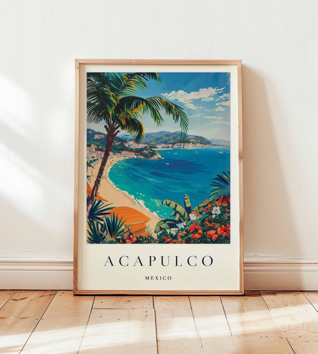 Acapulco Poster, Mexico Travel Print, Coastal Wall Art, Acapulco travel ...