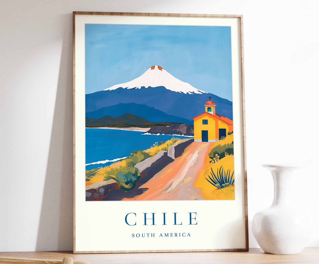 Chile Poster, Chile Travel Print, South America Wall Art, South ...