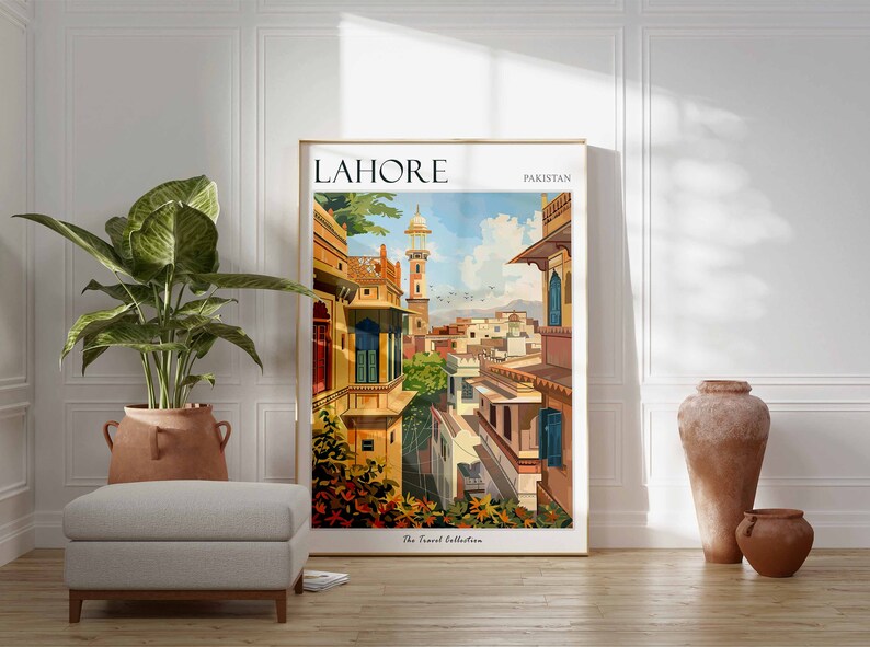 Lahore Travel Poster: Pakistan City Wall Art - Etsy