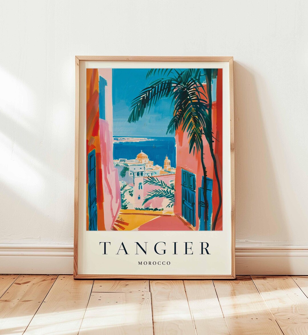 Tangier Morocco Travel Poster: North African Medina Wall Art - Etsy