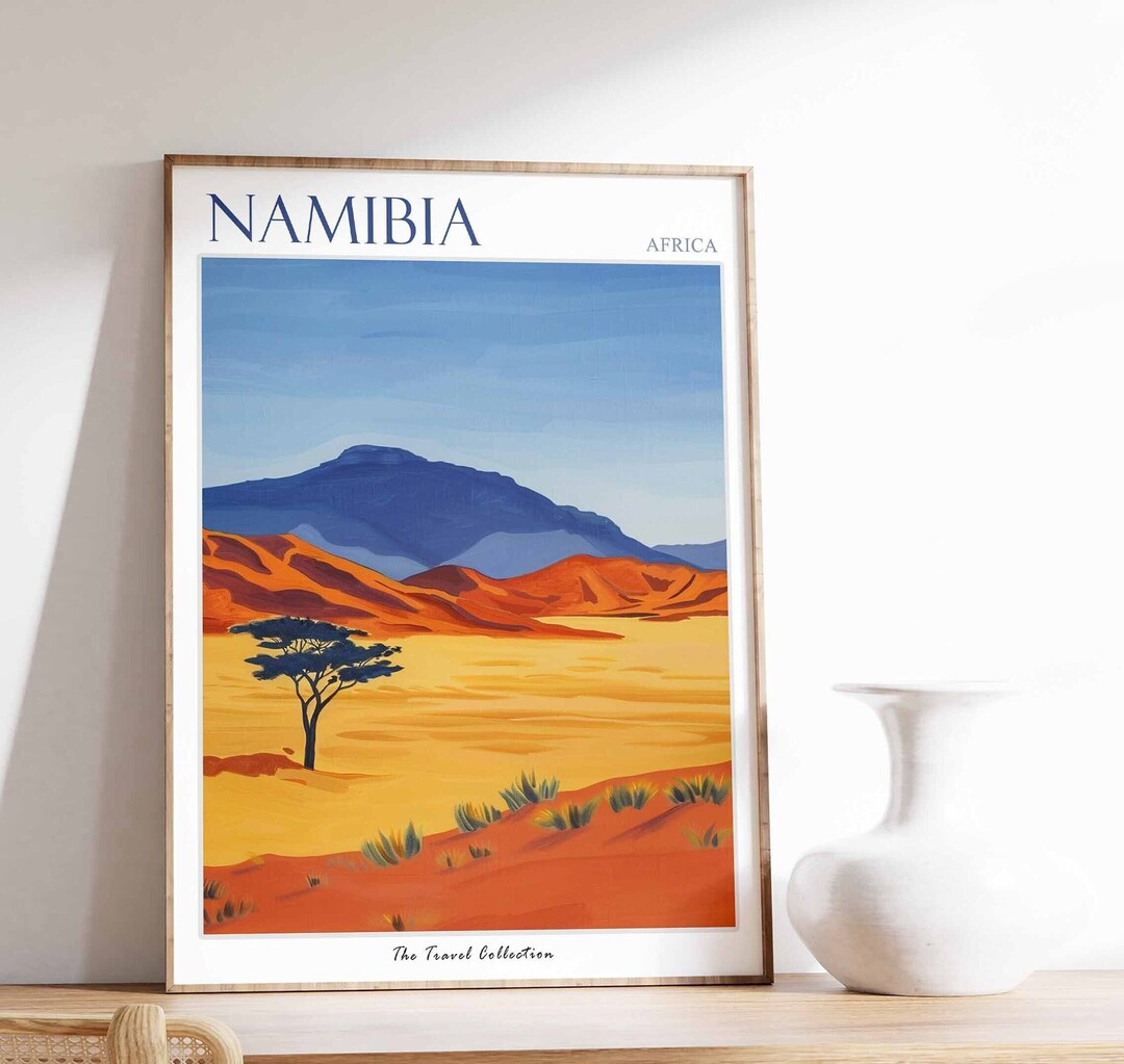 Namibia Poster, Namibia Travel Print, Tropical Decor, African Decor ...
