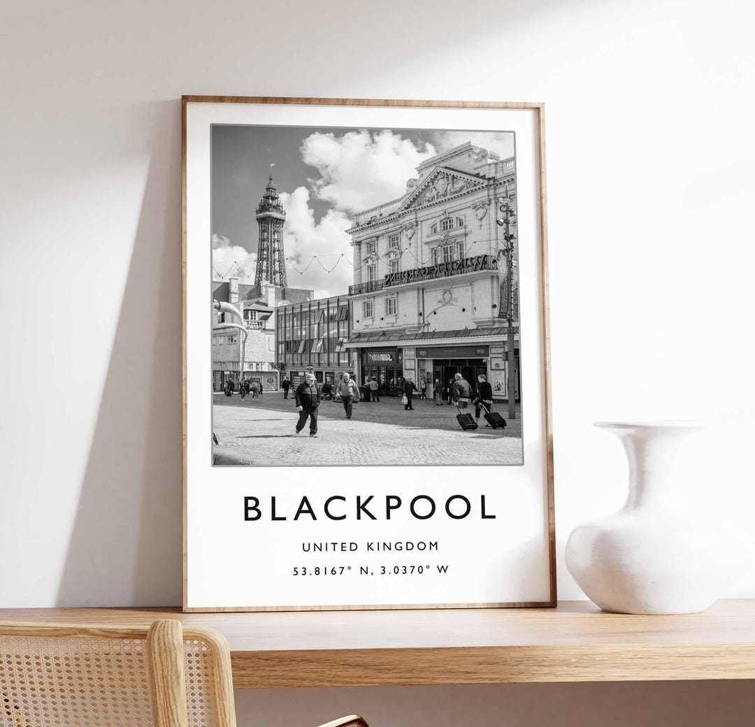 Blackpool Poster, UK Print, Blackpool Wall Art, Blackpool Decor ...