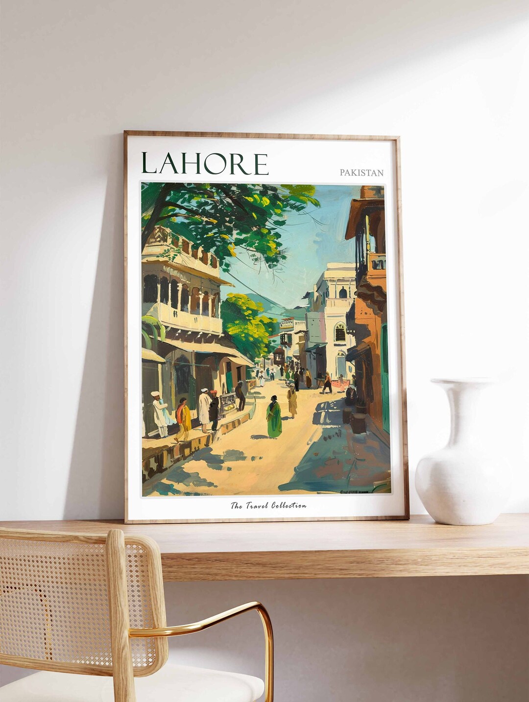 Lahore Poster, Lahore Travel Print, Tropical Decor, Botanical Wall Art ...
