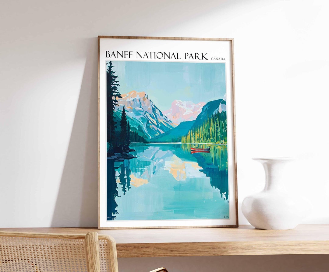 Banff National Park Poster, Banff National Park Art, Canadian Travel ...