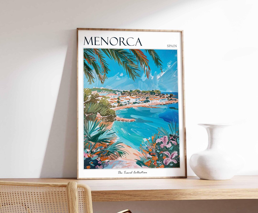 Menorca Poster, Spain Travel Print, Spanish Decor, Europe Travel Poster ...