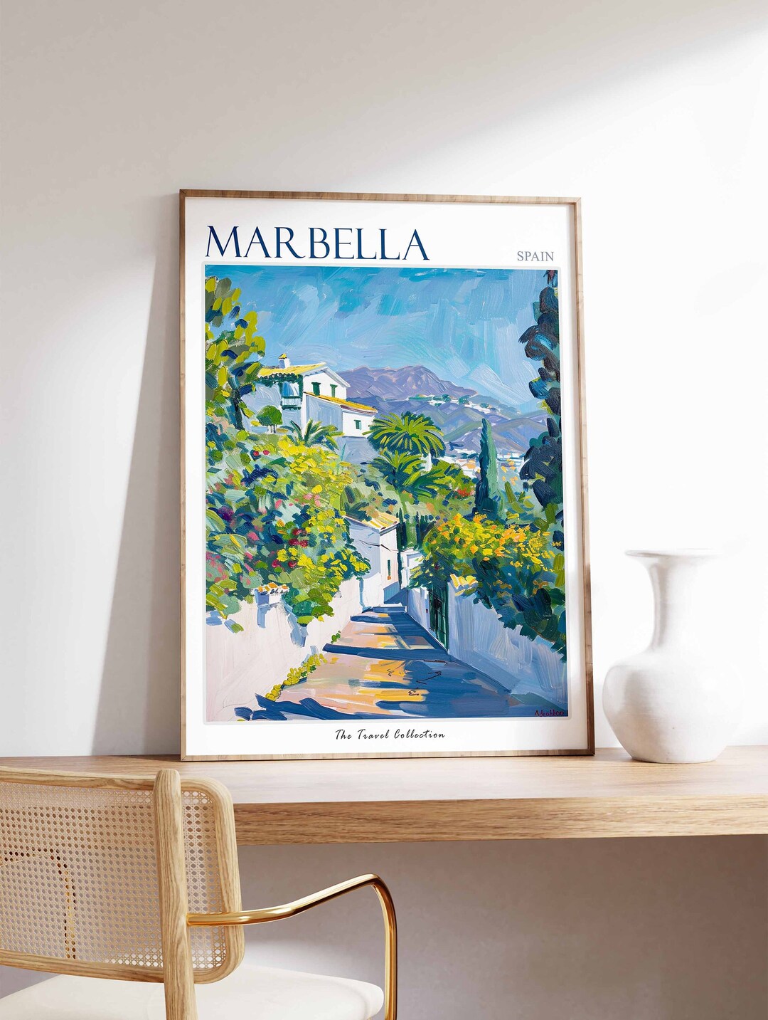 Marbella Poster, Marbella Travel Print, Spain Travel Poster, Tropical ...