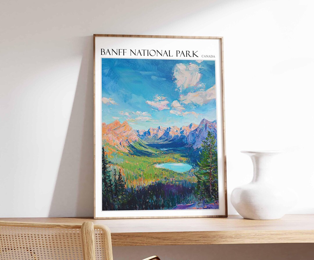 Banff National Park Poster, Banff National Park Art, Canadian Travel ...