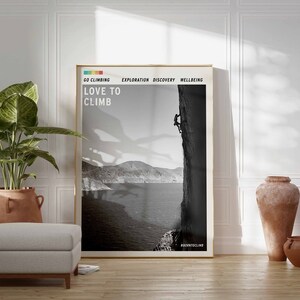 Climbing Poster, Climbing Print, Adventure Wall Art, Gift for Climber ...
