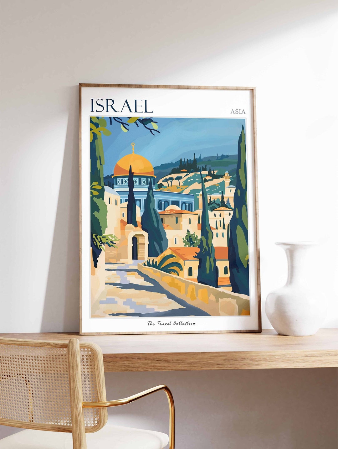 Israel Travel Poster, Israel Travel Print, Jewish Decor, Jewish Travel ...