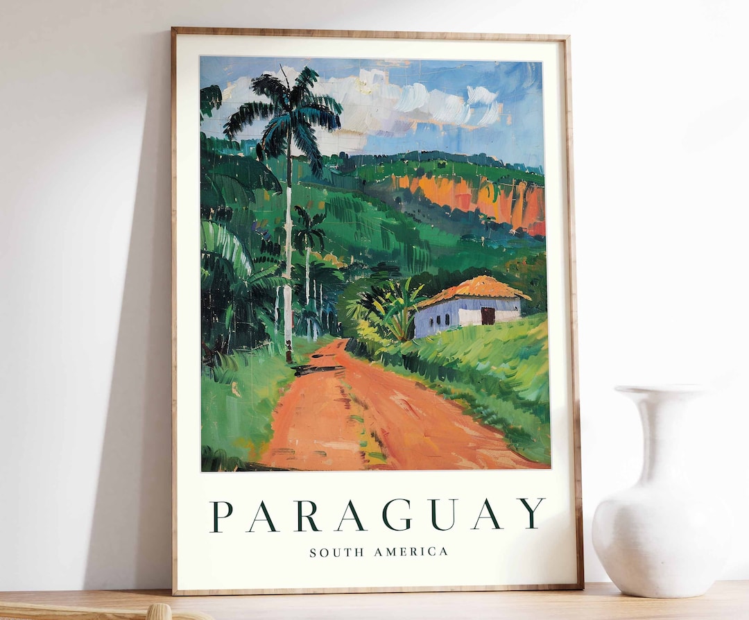 Paraguay Poster, Paraguay Travel Print, South America Wall Art, South ...
