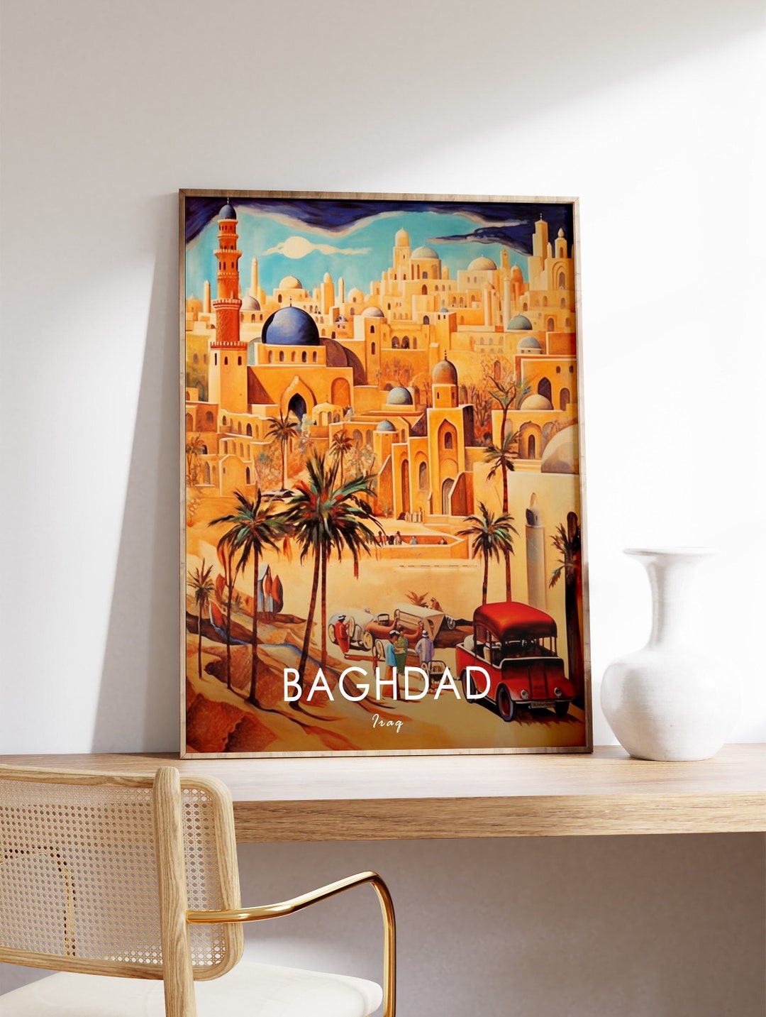 Baghdad Print, Iraq Travel Poster, Islamic Wall Art, Baghdad Travel ...