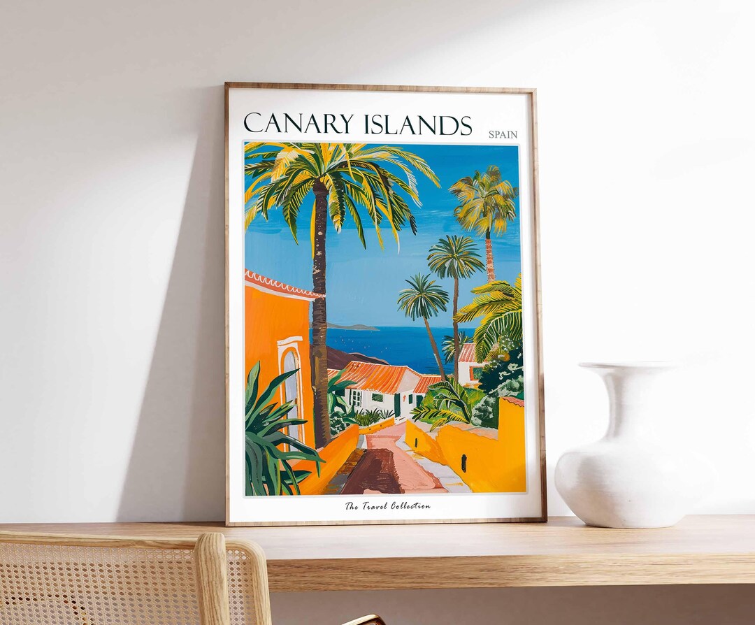 Canary Islands Poster, Spain Travel Print, Spanish Decor, Europe Travel ...