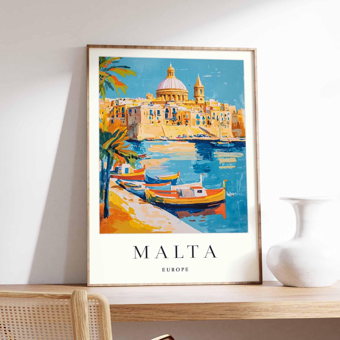Malta Poster, Malta Print, Malta Wall Art, Malta City Map Decor ...