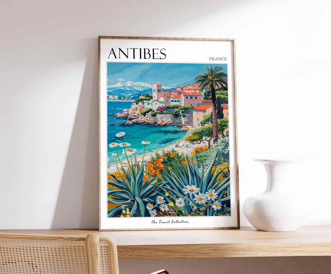 Antibes Poster, France Travel Print, French Decor, Europe Travel Poster, European Wall Art, Sea ...