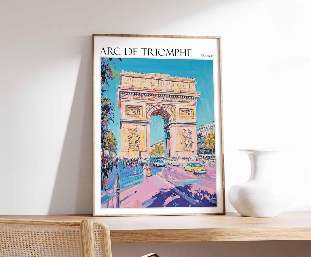 Arc De Triomphe Poster, Arc De Triomphe Travel Print, French Travel ...
