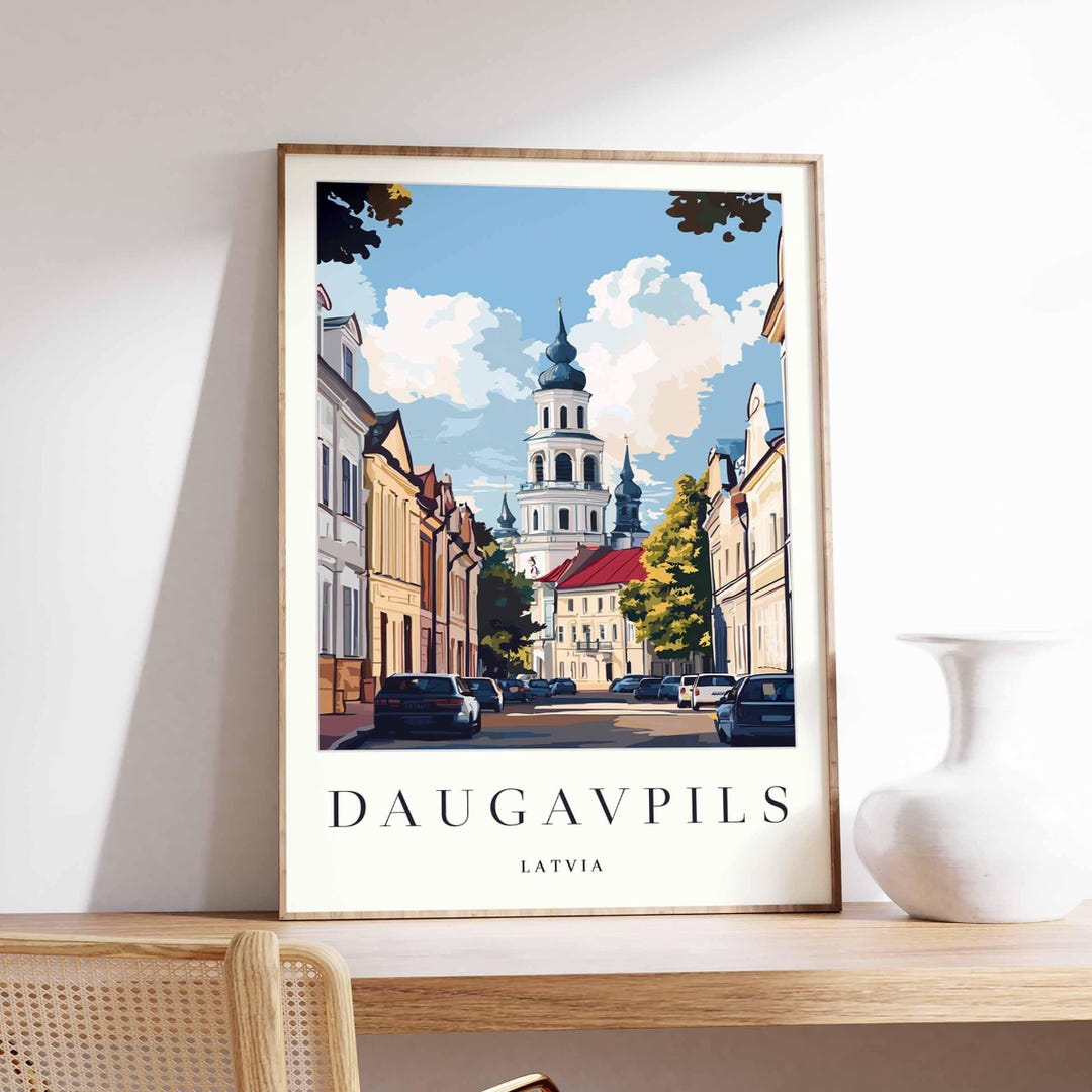 Daugavpils Poster, Latvia Poster, Daugavpils City Print, Daugavpils ...