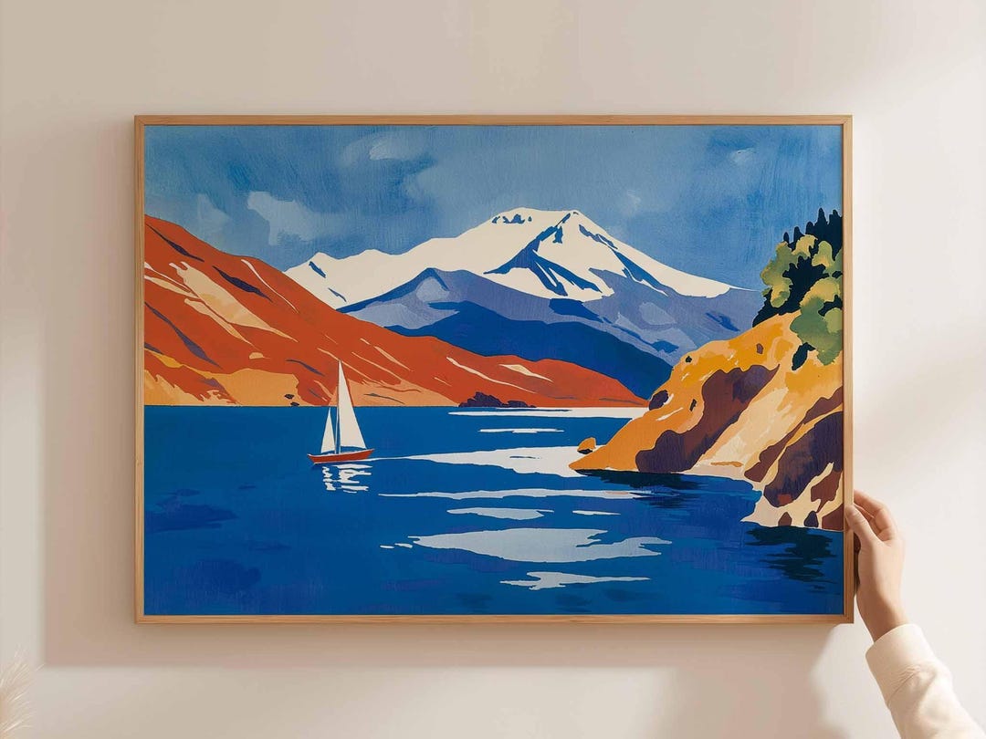 Chile Travel Poster: Andes Mountains & Patagonia Art Print - Etsy