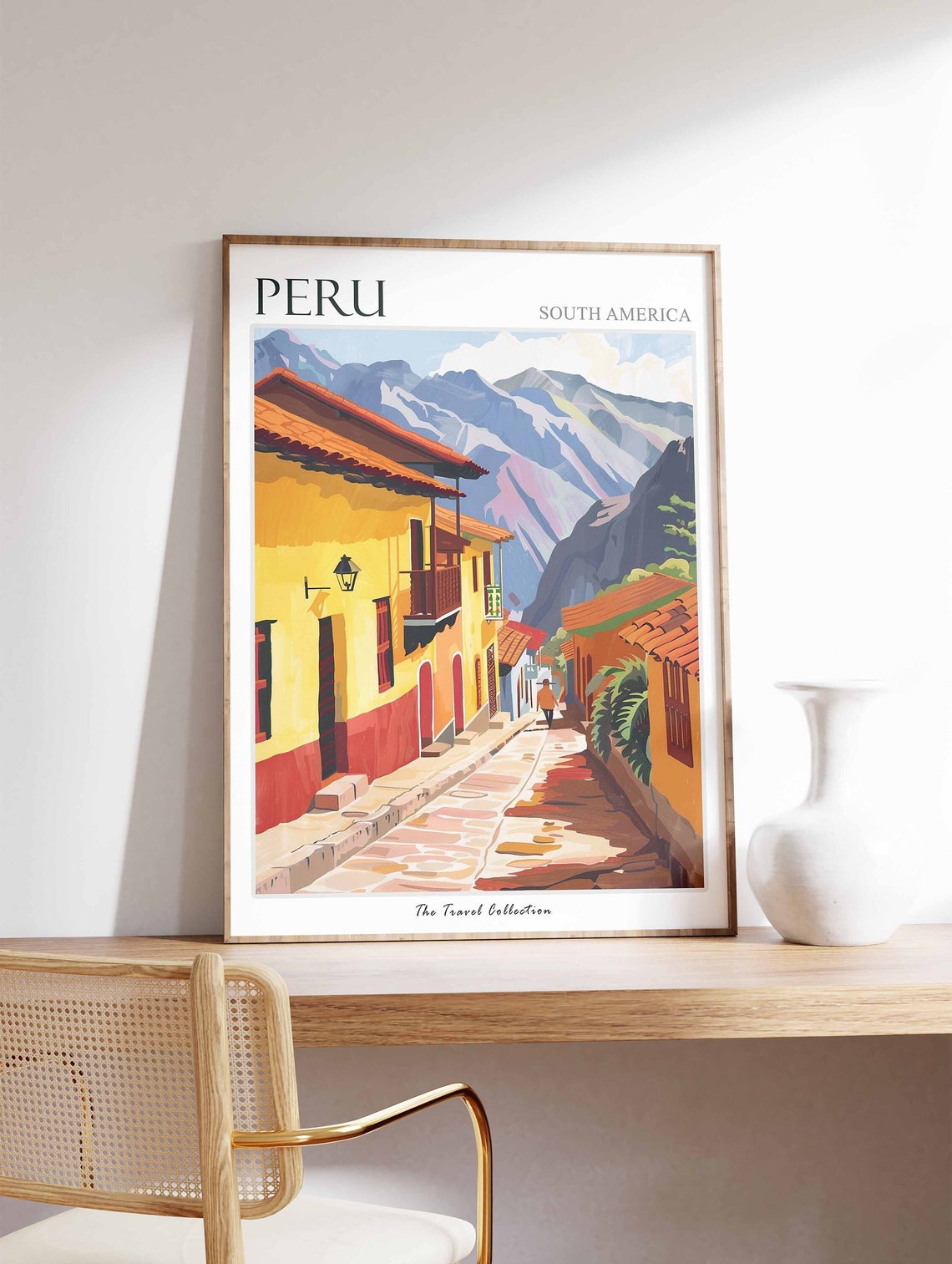Peru Travel Poster: Andean Landscape Art Print - Etsy