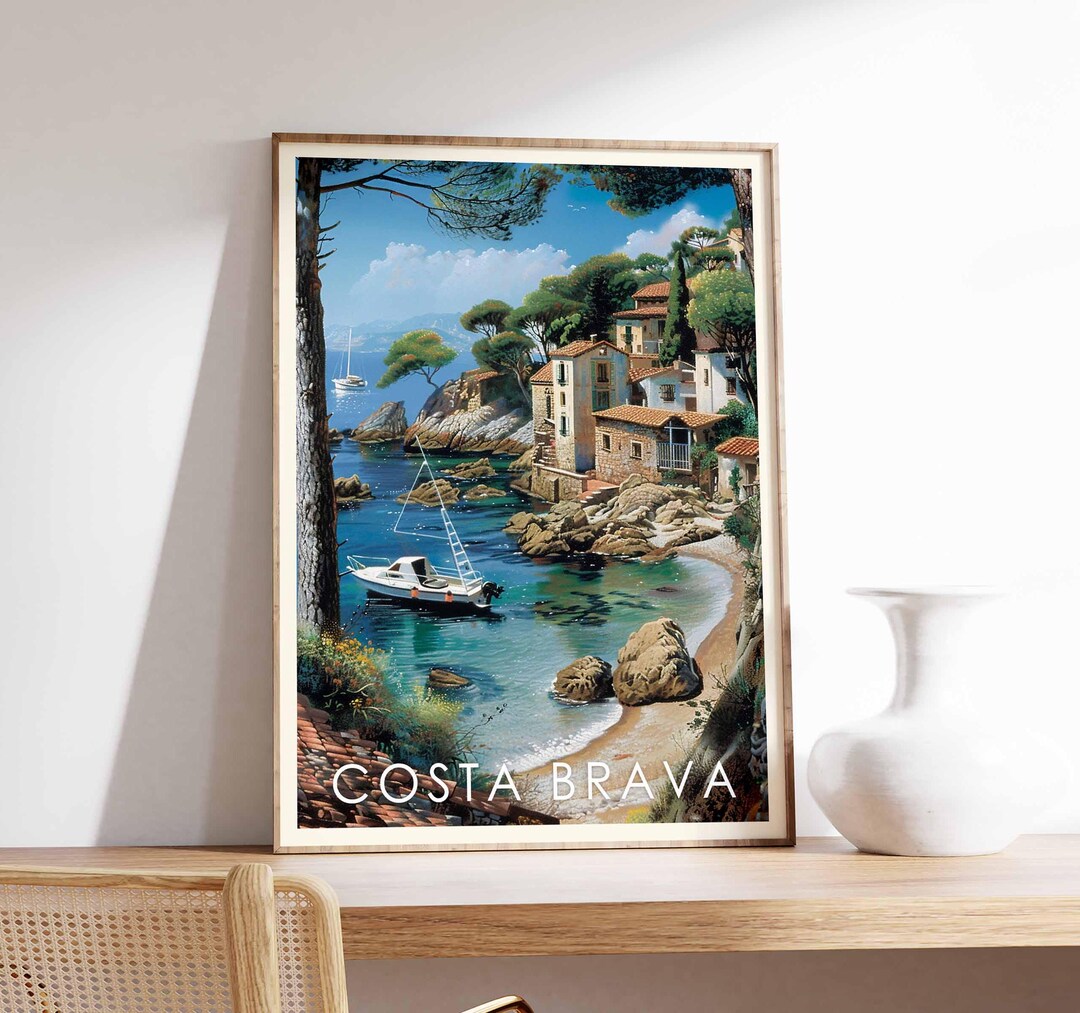 Costa Brava Poster, Costa Brava Print, Costa Brava Wall Art, Spain ...