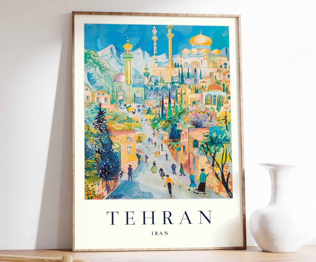 Tehran Poster, Tehran Travel Print, Iran Wall Art, Iranian Travel Print ...