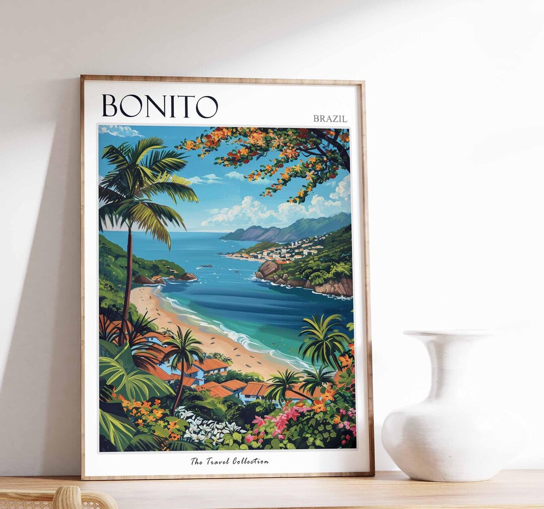 Bonito Poster, Brazil Travel Print, Brazilian Decor, South America ...