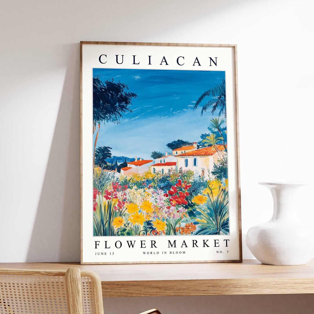 Culiacan Flower Market Poster: Sinaloa Mexico Floral Print - Etsy