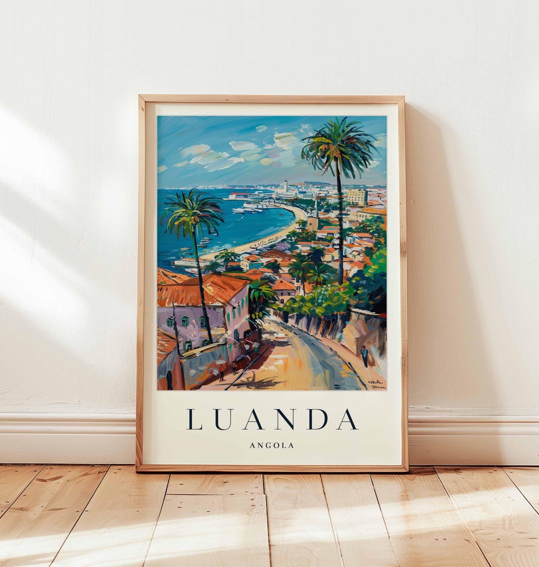 Luanda Poster, Angola Travel Print, West Africa Wall Art, Coastal City ...