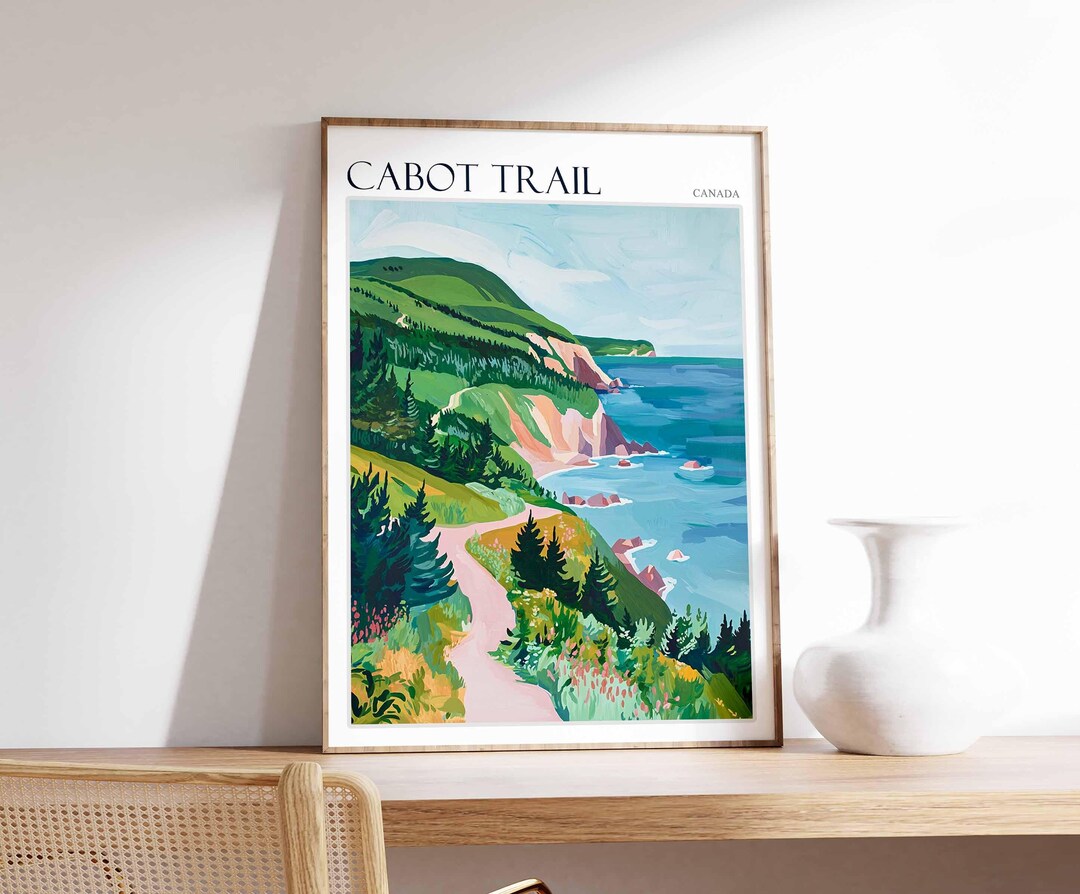 Cabot Trail Poster, Cabot Trail Art, Canadian Travel Print, Canada ...