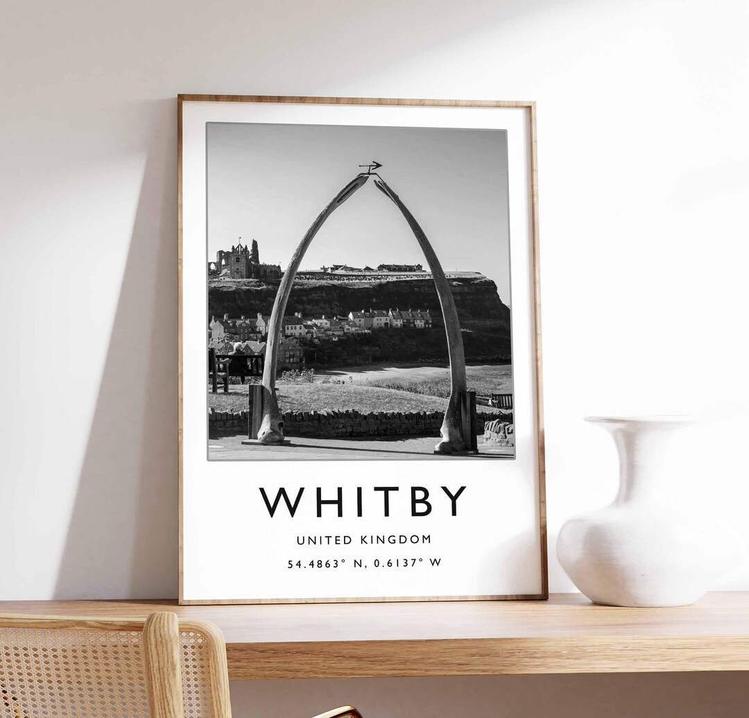 Whitby England Poster: Coastal Town Wall Art - Etsy