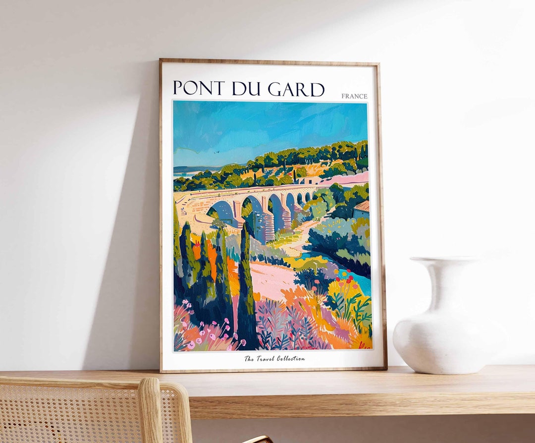 Pont Du Gard Poster, France Travel Print, French Decor, Europe Travel ...