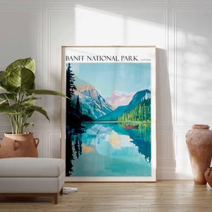 Banff National Park Poster, Banff National Park Art, Canadian Travel ...